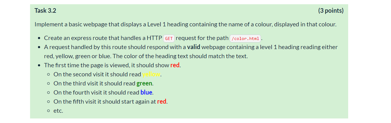 Solved Task 3.2 (3 points) Implement a basic webpage that | Chegg.com Solved Task 3.2 (3 points) Implement a basic webpage that | Chegg.com