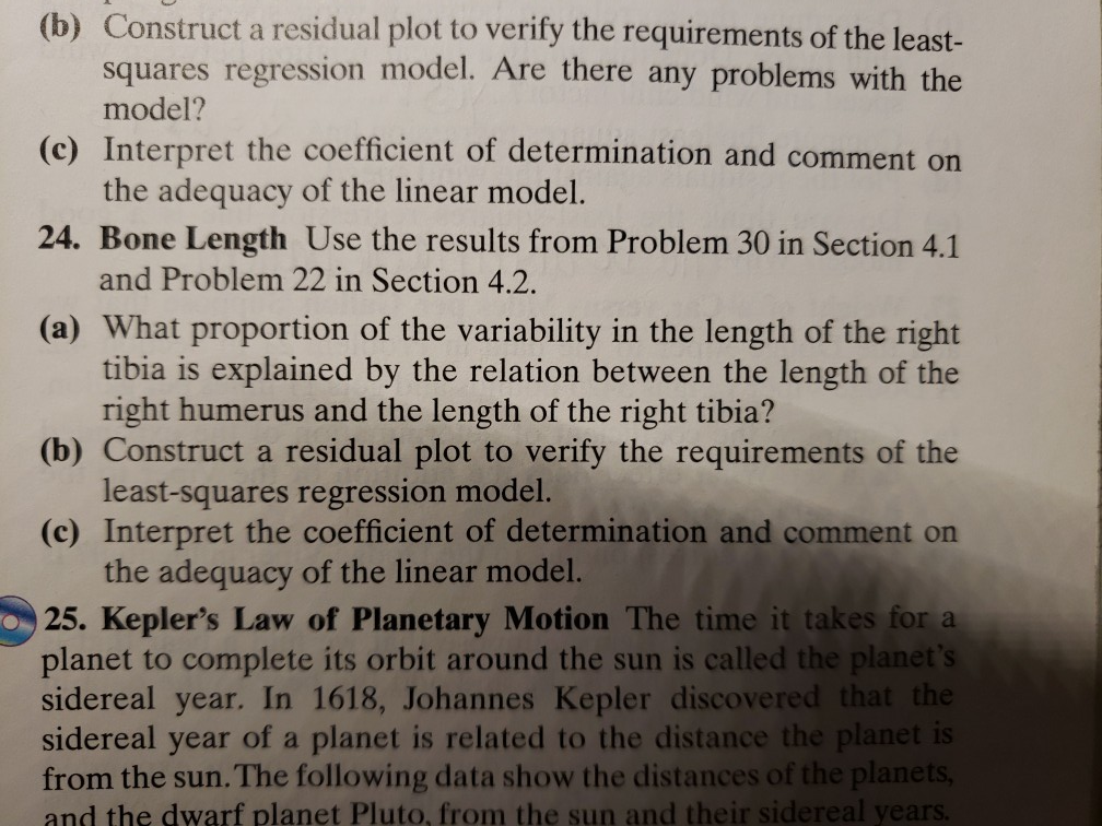 Solved (b) Construct a residual plot to verify the | Chegg.com