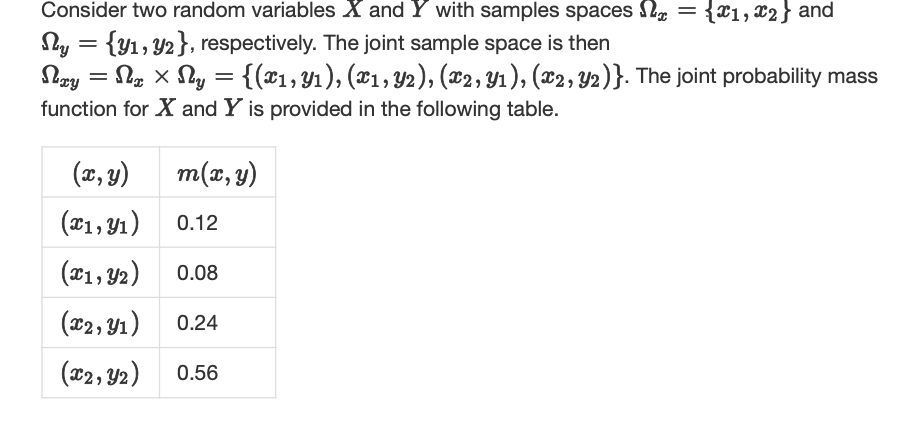 Solved Consider Two Random Variables X And Y With Samples 2540