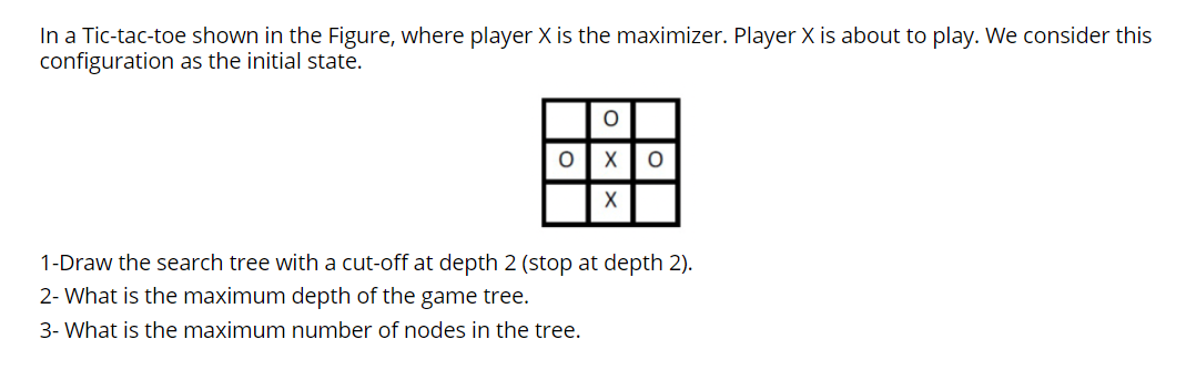 Solved In a Tic-tac-toe shown in the Figure, where player X | Chegg.com