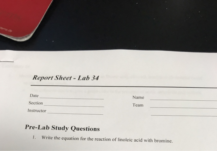Solved Report Sheet -Lab 34 Date Section Instructor Name | Chegg.com
