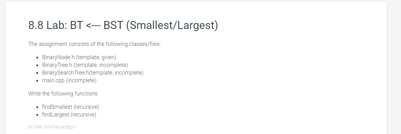 Solved //BinaryNode.h #ifndef _BINARY_NODE #define | Chegg.com