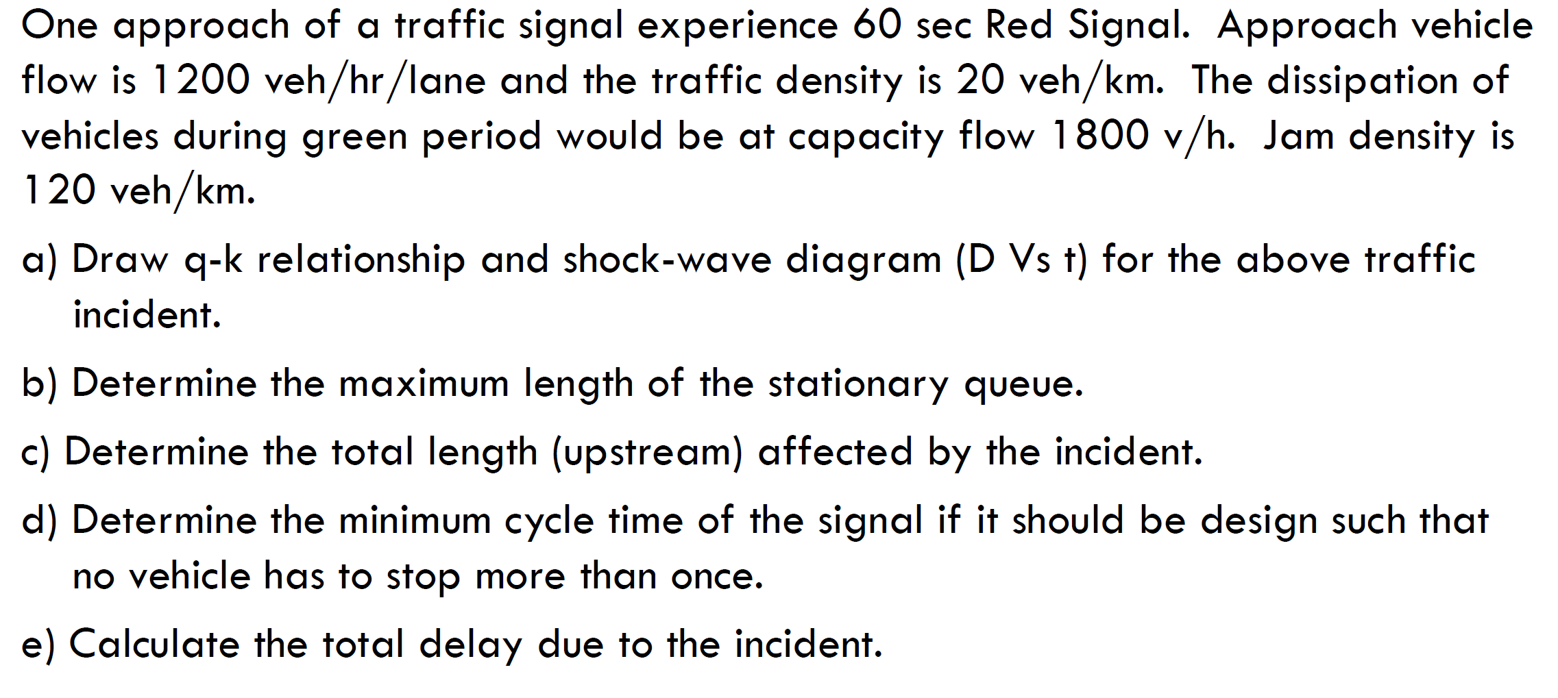 Solved One approach of a traffic signal experience 60sec Red | Chegg.com