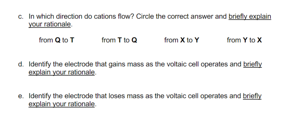 Solved A voltaic cell is shown below. Use the following | Chegg.com