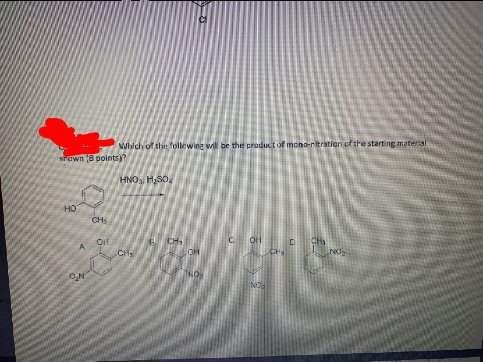 Solved CI Which of the following will be the product of | Chegg.com