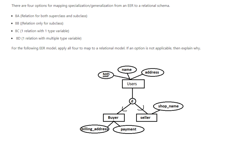Solved There are four options for mapping | Chegg.com