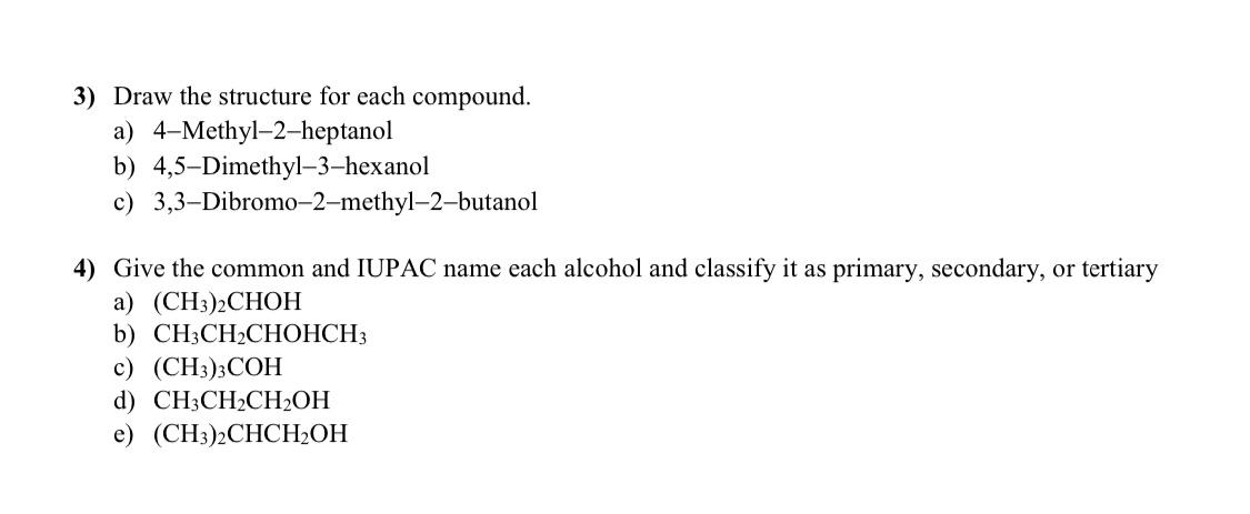 Solved 3) Draw the structure for each compound. a) | Chegg.com
