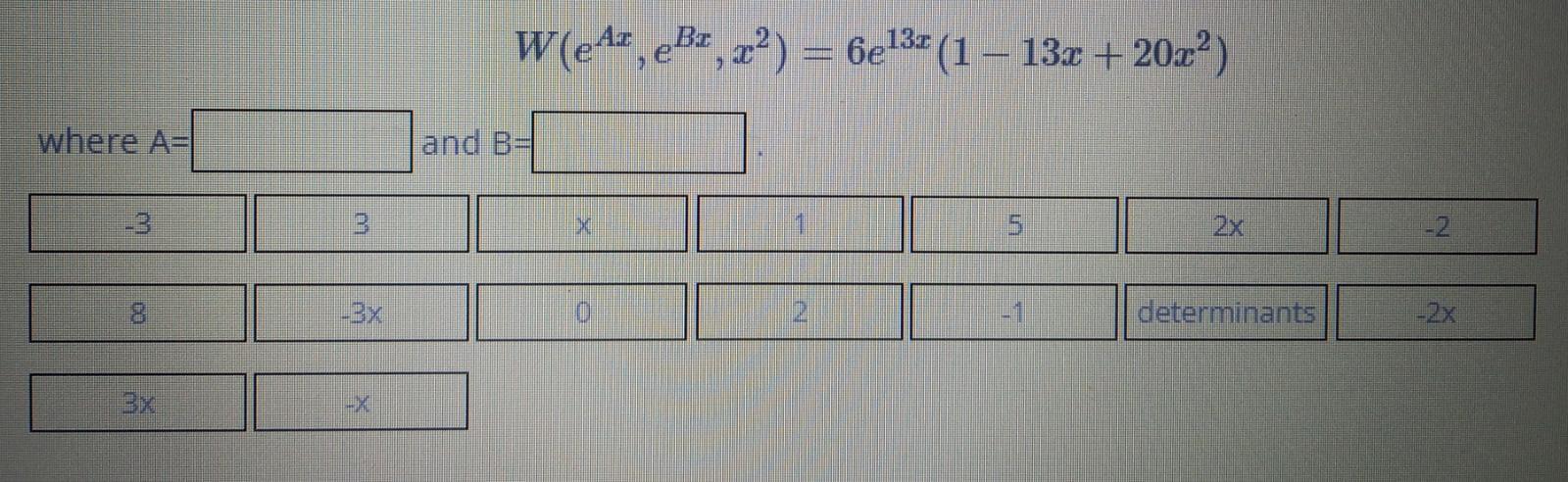 Solved The Wronskian of two differential functions f and g | Chegg.com