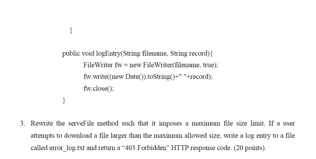 Solved Modify SimpleWebServer.java to allow the client to | Chegg.com