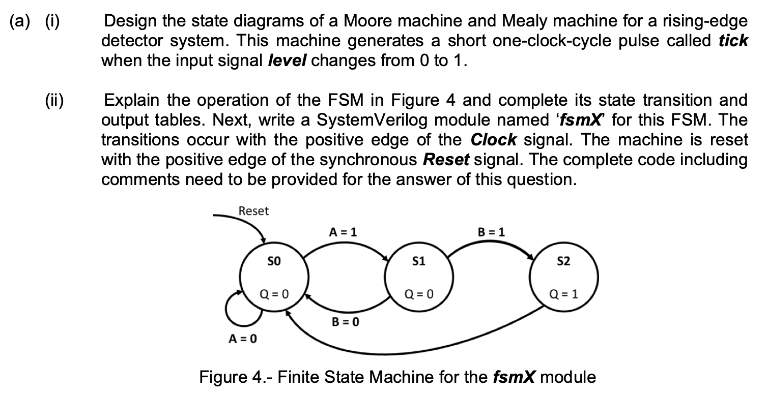 Solved Design the state diagrams of a Moore machine and | Chegg.com