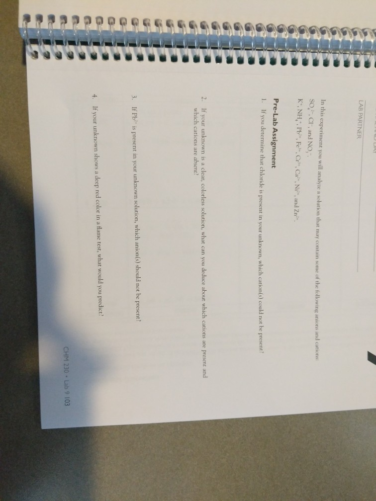 Solved LAB PARTNER In this experiment you will analyze a | Chegg.com