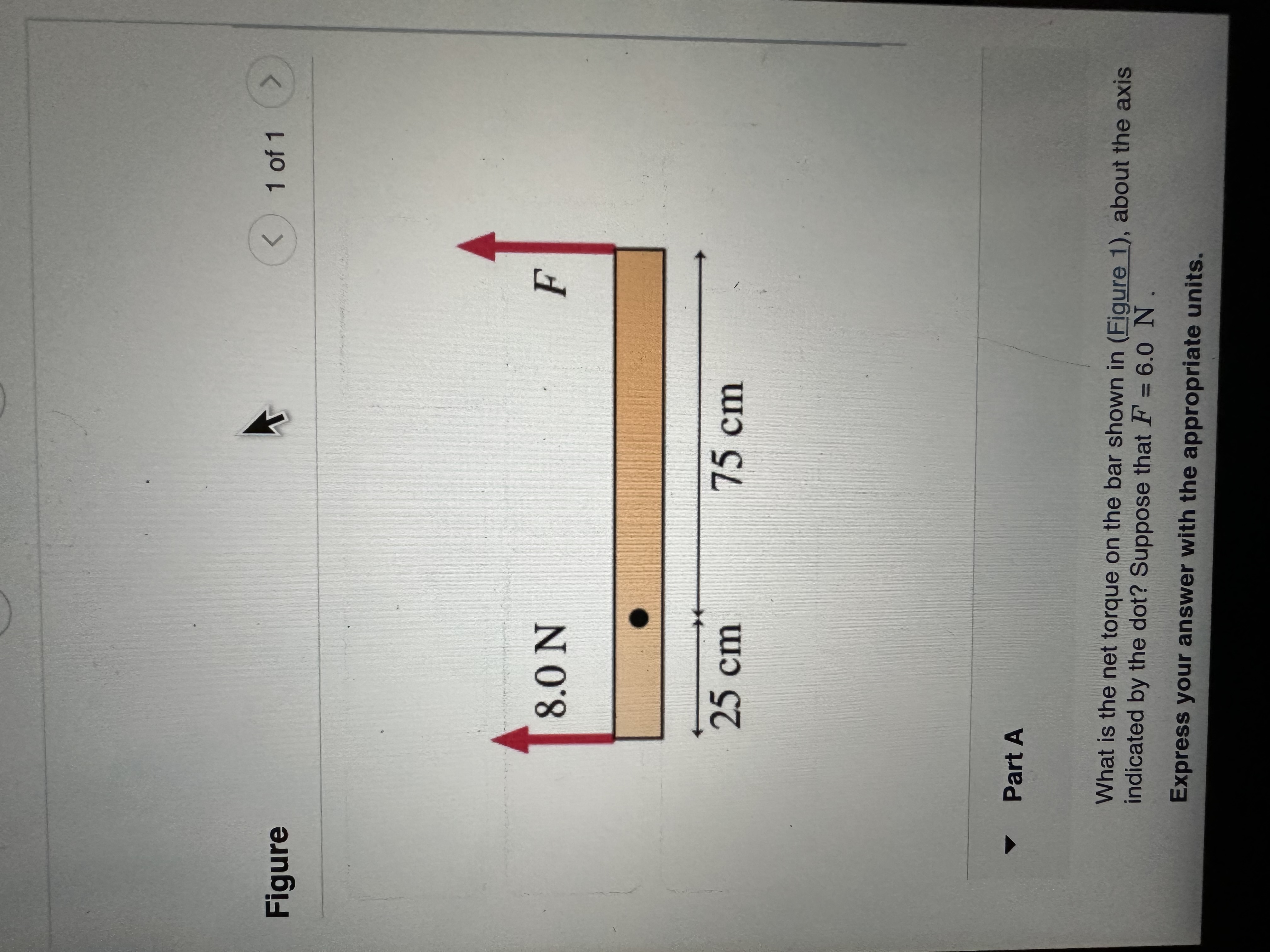Solved Figure1 ﻿of 1Part AWhat is the net torque on the bar | Chegg.com