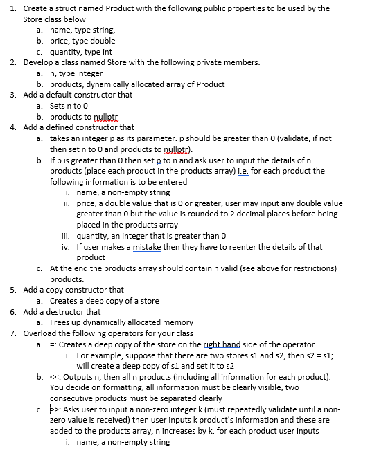 Solved 1. Create a struct named Product with the following | Chegg.com