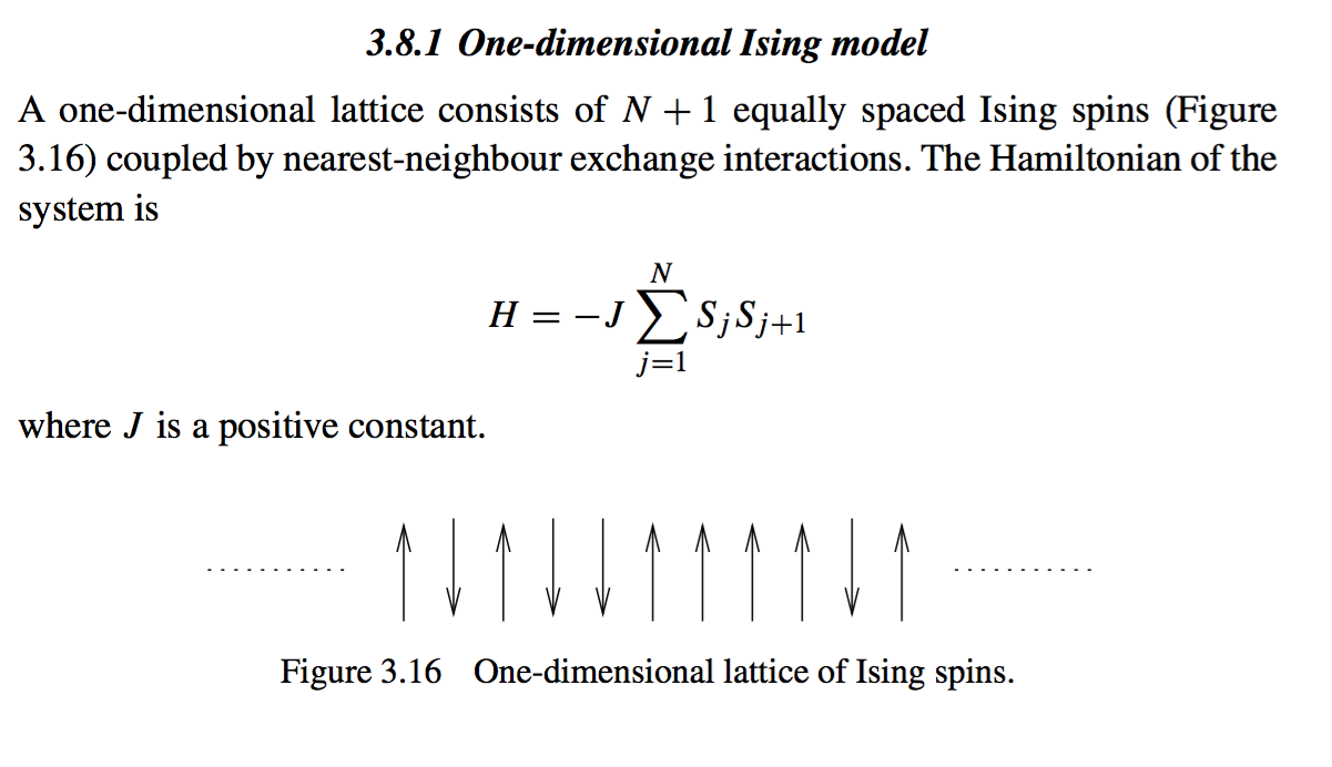 Solved 3.8.1 One-dimensional Ising model A one-dimensional | Chegg.com