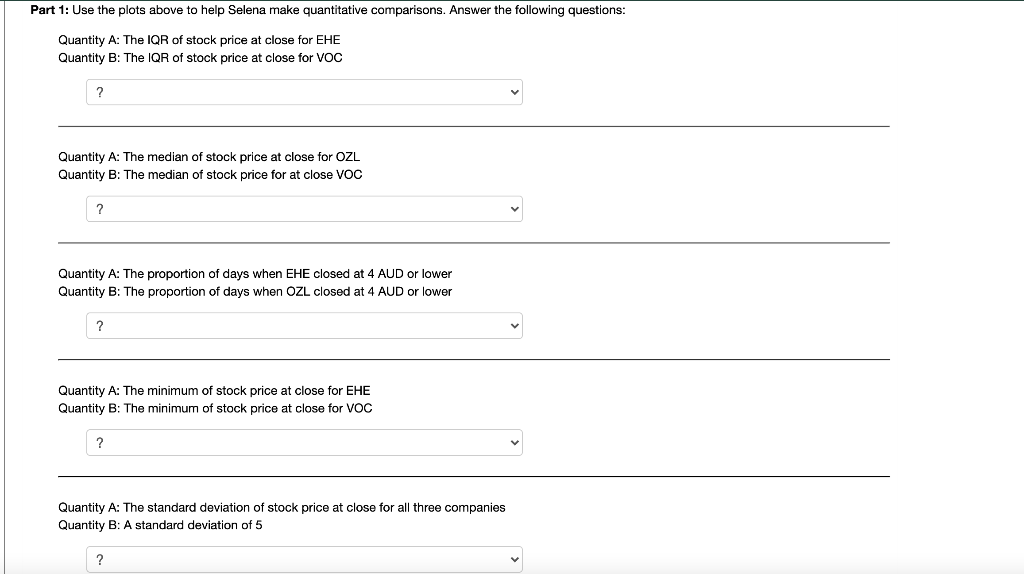 Solved (7 points) Stock Project - For her midterm project in | Chegg.com