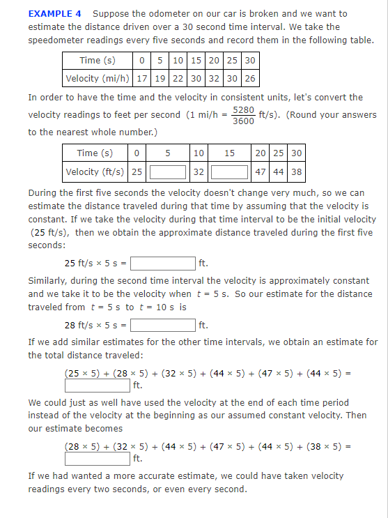 Solved EXAMPLE 4 Suppose the odometer on our car is broken | Chegg.com