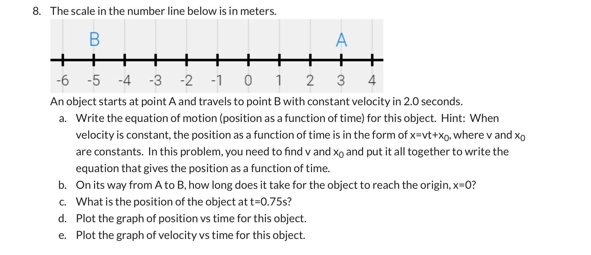 Solved An object starts at point A and travels to point B | Chegg.com