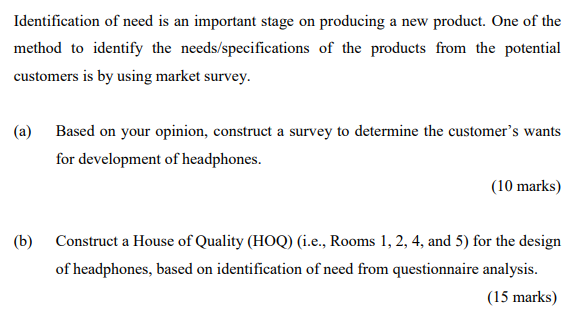 Solved Identification of need is an important stage on | Chegg.com