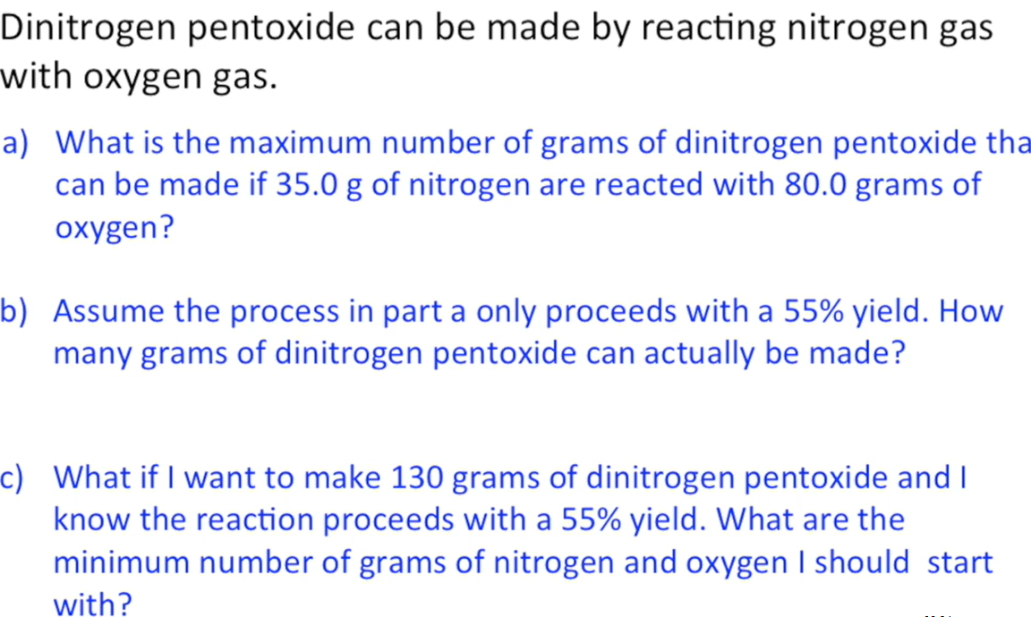 Solved Dinitrogen pentoxide can be made by reacting nitrogen | Chegg.com