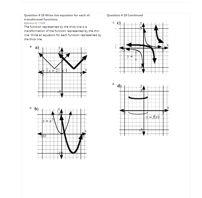 Solved Question #28 Continued c. c) Question # 28 Write the | Chegg.com