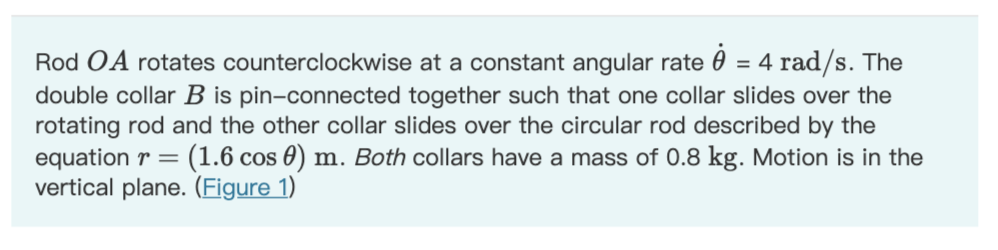 Solved Rod OA rotates counterclockwise at a constant angular | Chegg.com
