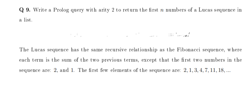 Q 9. Write a Prolog query with arity 2 to return the | Chegg.com