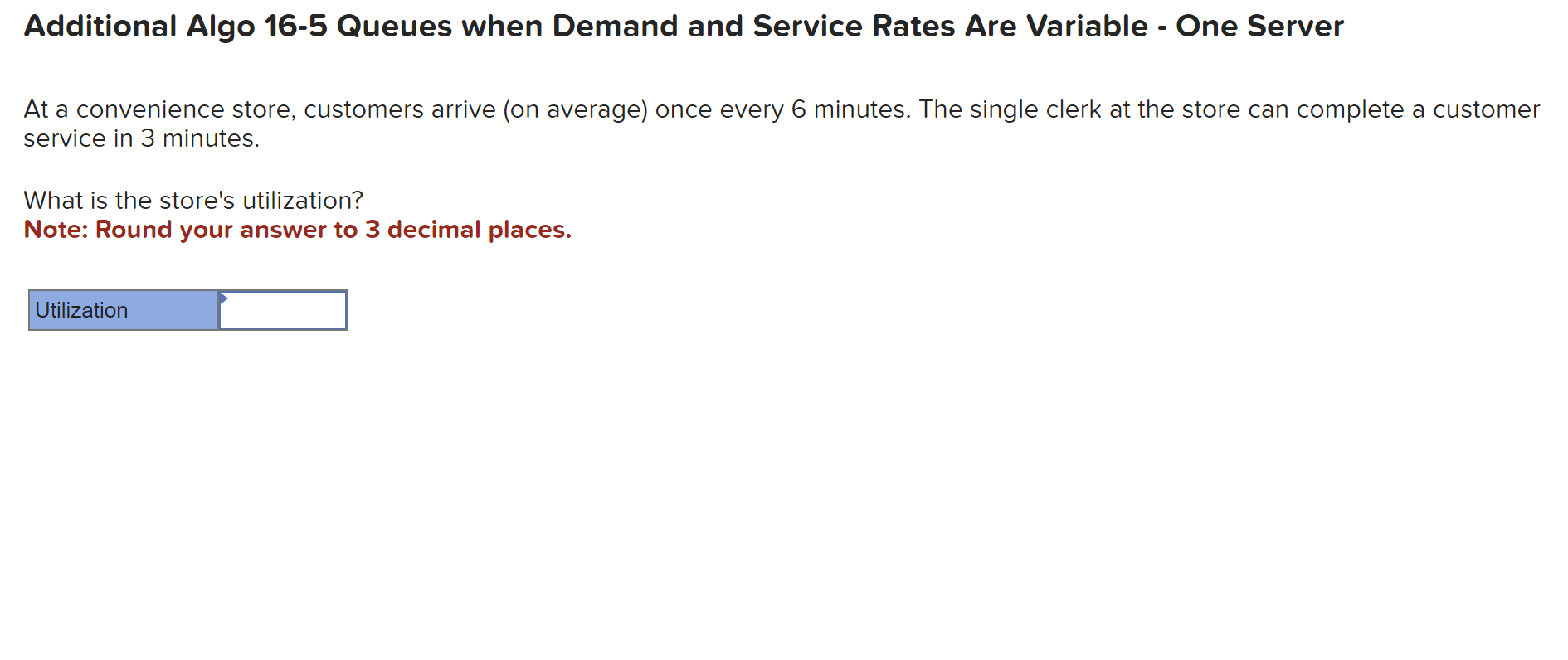Solved Additional Algo 16-5 Queues when Demand and Service | Chegg.com