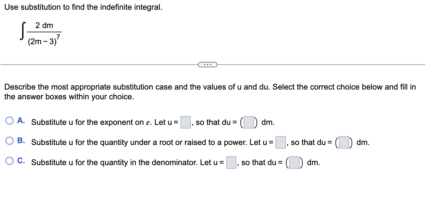 Solved Use substitution to find the indefinite | Chegg.com