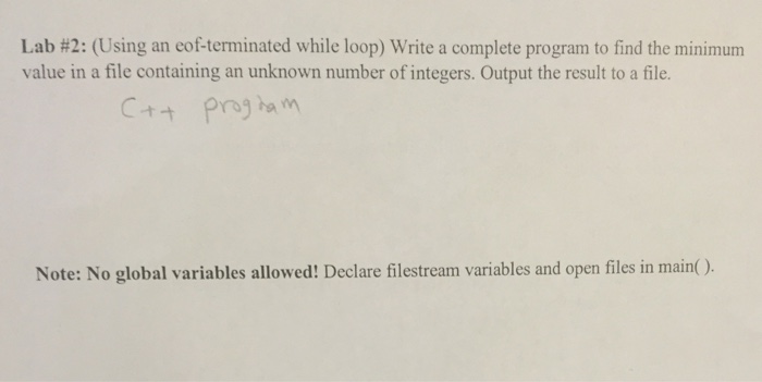 Solved Using An Eof Terminated While Loop Write A Complete