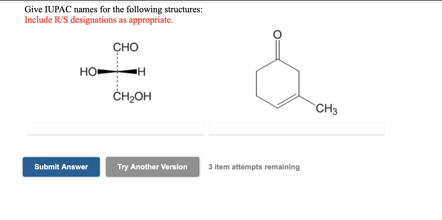 Solved Give IUPAC names for the following structures: | Chegg.com