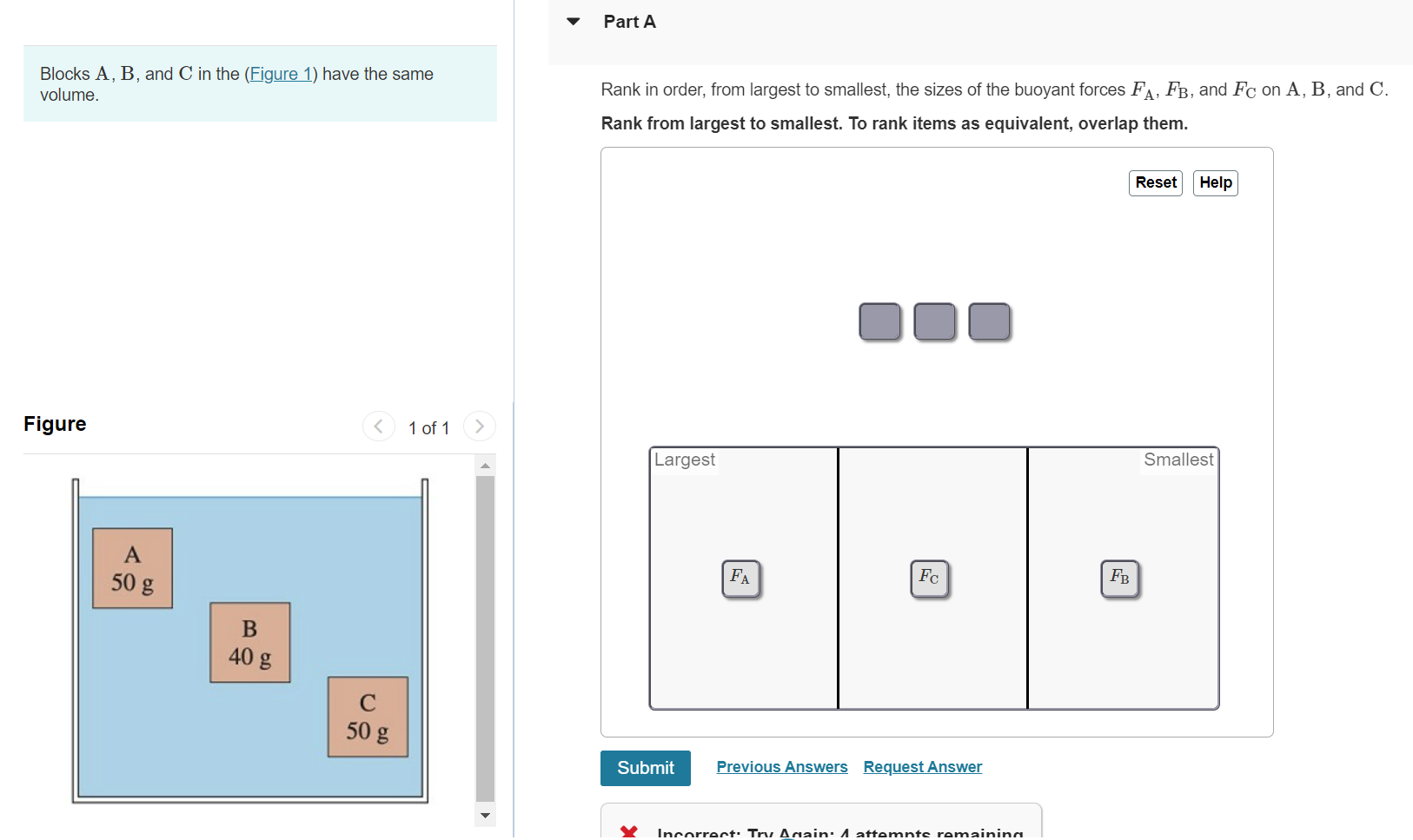 Solved Blocks A, B, and C in the (Figure 1) have the same | Chegg.com