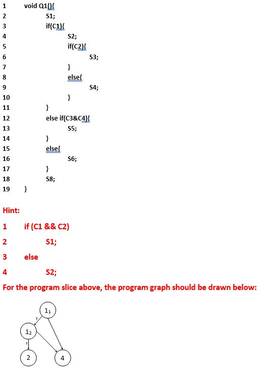 Solved 1. Draw the program graph. You must use line numbers | Chegg.com