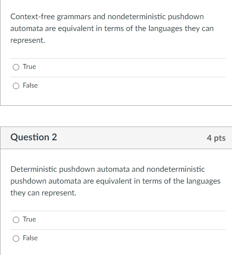 Solved Context Free Grammars And Nondeterministic Pushdown
