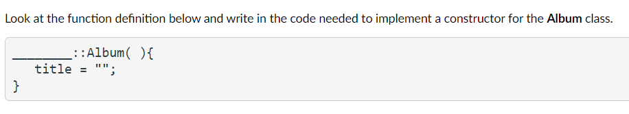 Solved Look at the class declaration below and write in code | Chegg.com