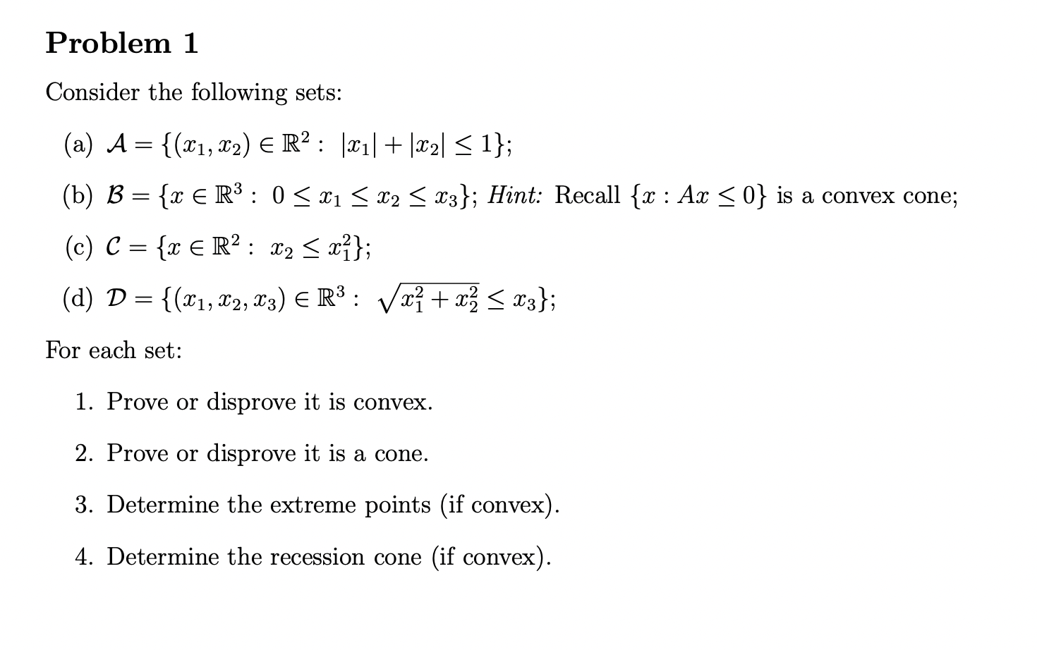 Consider the following sets: (a) | Chegg.com
