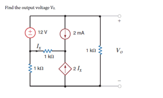 Solved Find the output voltage V0. | Chegg.com