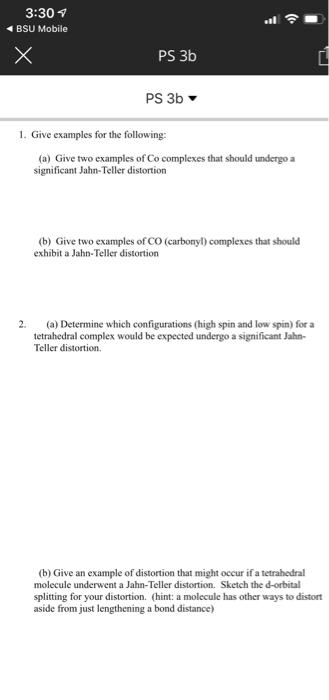 Solved 3:30 4 BSU Mobile PS 3b PS 3b 1. Give examples for | Chegg.com
