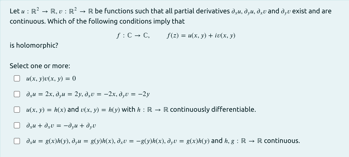 Solved Let u:R2→R,v:R2→R be functions such that all partial | Chegg.com