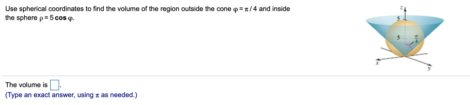 Solved For o srs 1, the solid bounded by the cone z = 5 – 5r | Chegg.com