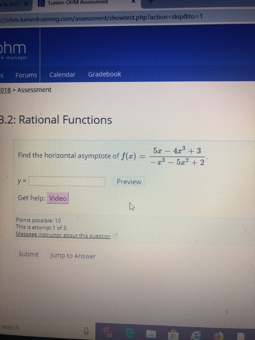 Solved Lumen OHM Assessment | Chegg.com