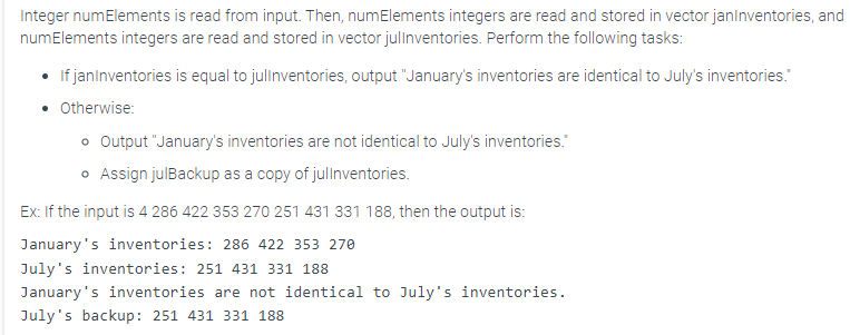 Solved Integer Numelements Is Read From Input Then 