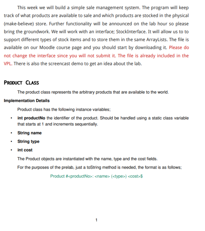This week we will build a simple sale management | Chegg.com