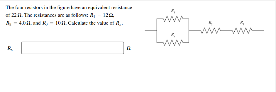 Solved The four resistors in the figure have an equivalent | Chegg.com