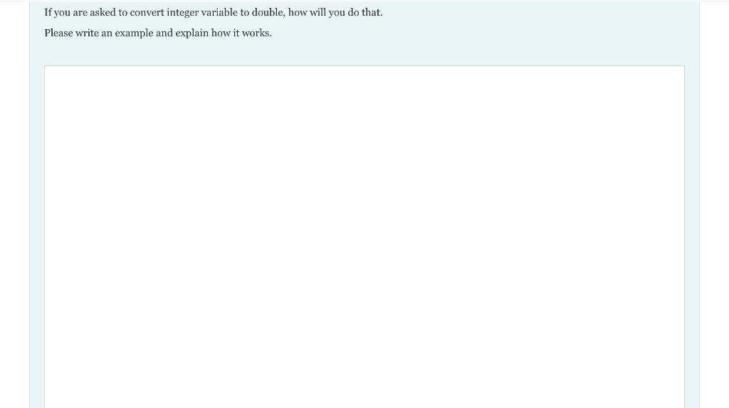 If You Are Asked To Convert Integer Variable To 1639