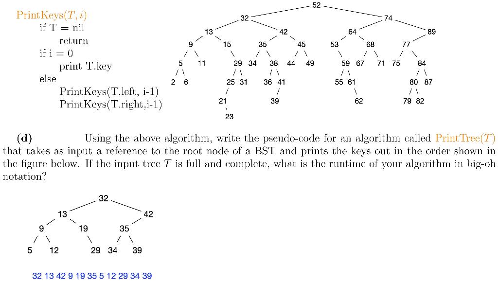 Solved (a) Write the pseudo-code for an algorithm that | Chegg.com
