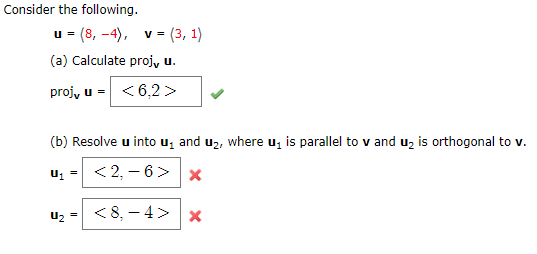 Solved Resolve u into u1 and u2, where u1 is parallel to v | Chegg.com