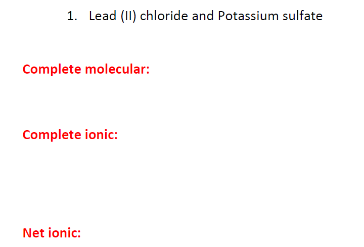 Solved Write the balanced molecular, complete ionic and | Chegg.com