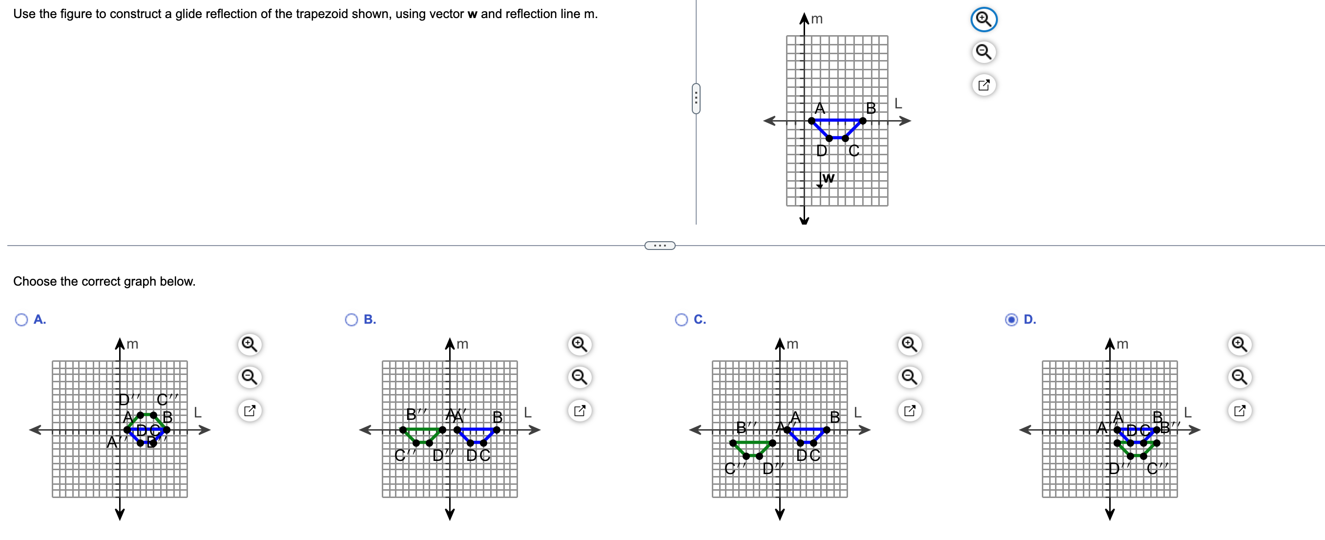 Solved Use the figure to construct a glide reflection of the | Chegg.com