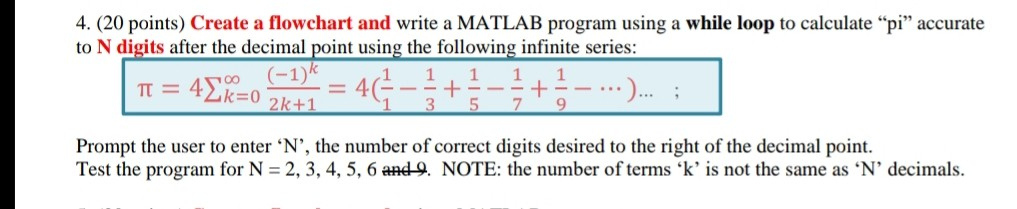 Solved Create a flowchart and write a MATLAB program using a | Chegg.com