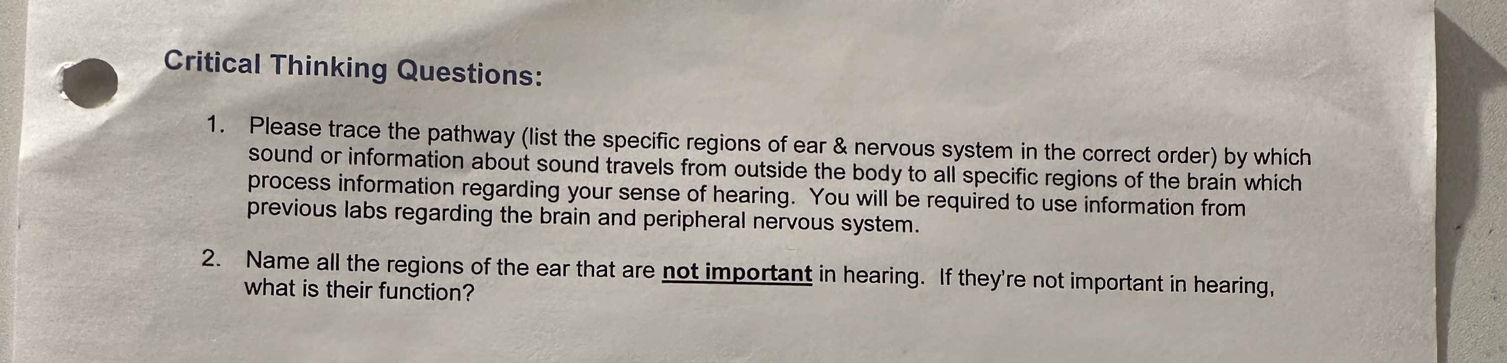 Solved Critical Thinking Questions: 1. Please trace the | Chegg.com